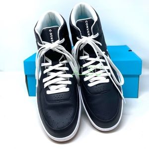 Converse | Shoes | Converse Rival Mid Top Leather Black Men Sneakers ...